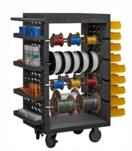 8-Rod Mobile wire spool Rack - DLP Industries